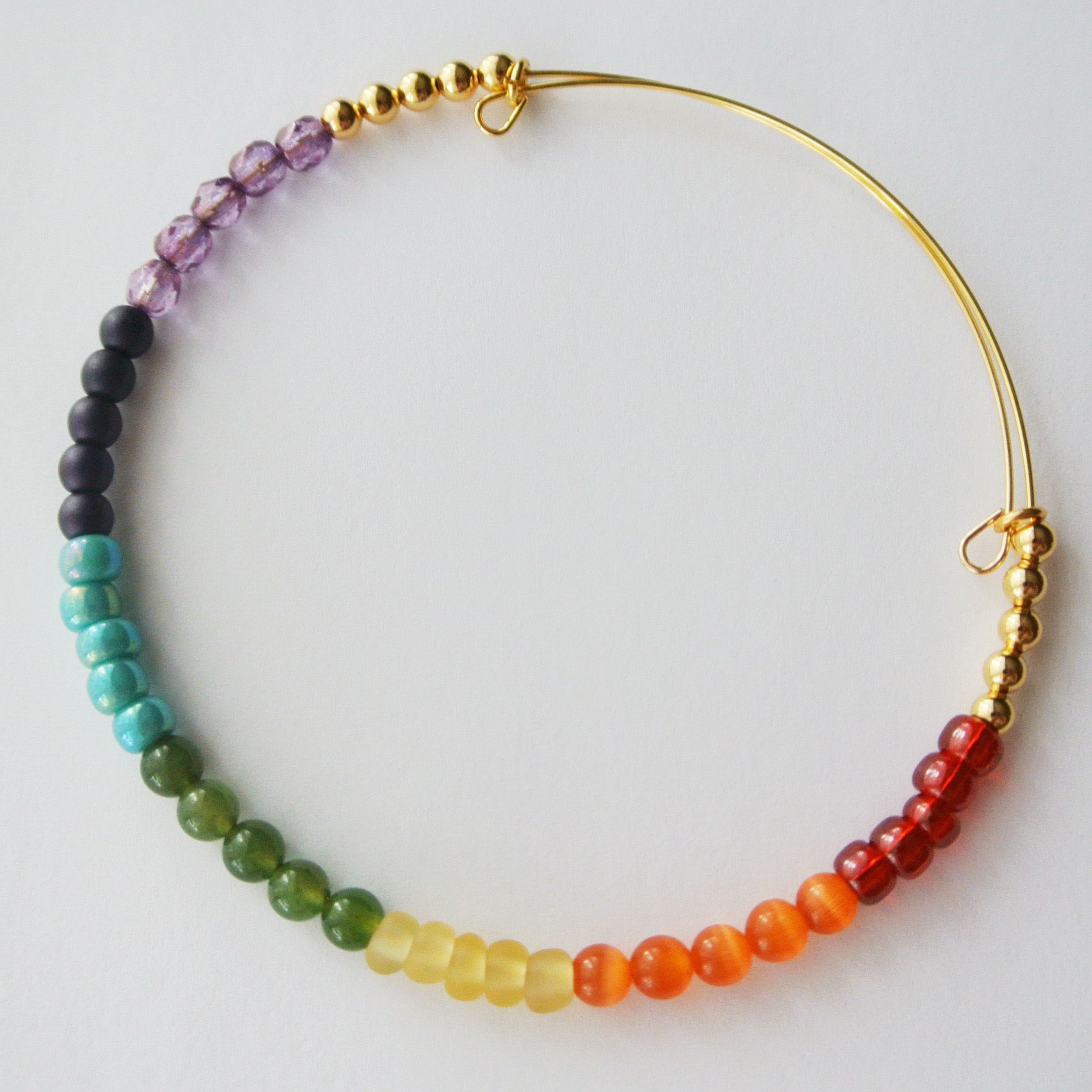 Expandable Bangle Bracelet-rainbow Chakra Bracelet on Luulla